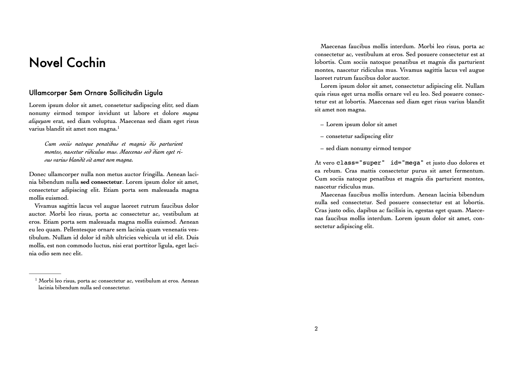 Novel Cochin - Ulysses Styles & Themes