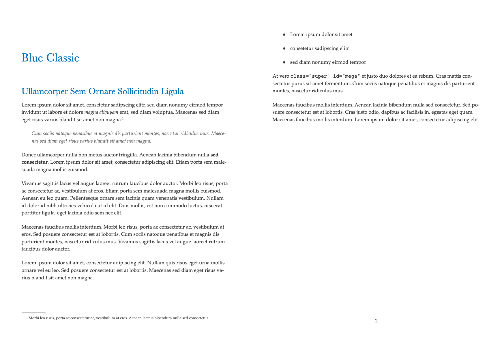 Blue Classic - Ulysses Styles & Themes