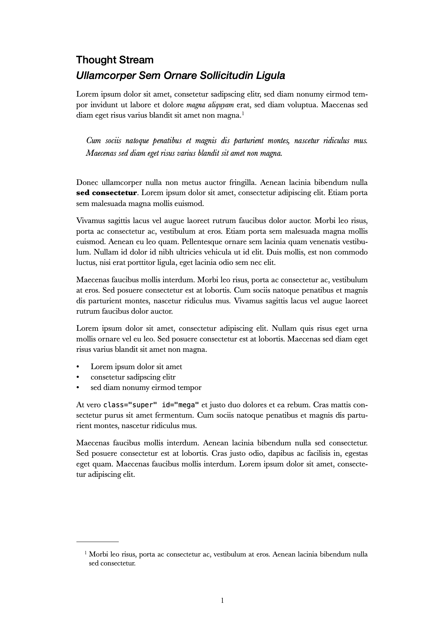 Thought Stream - Ulysses Styles & Themes