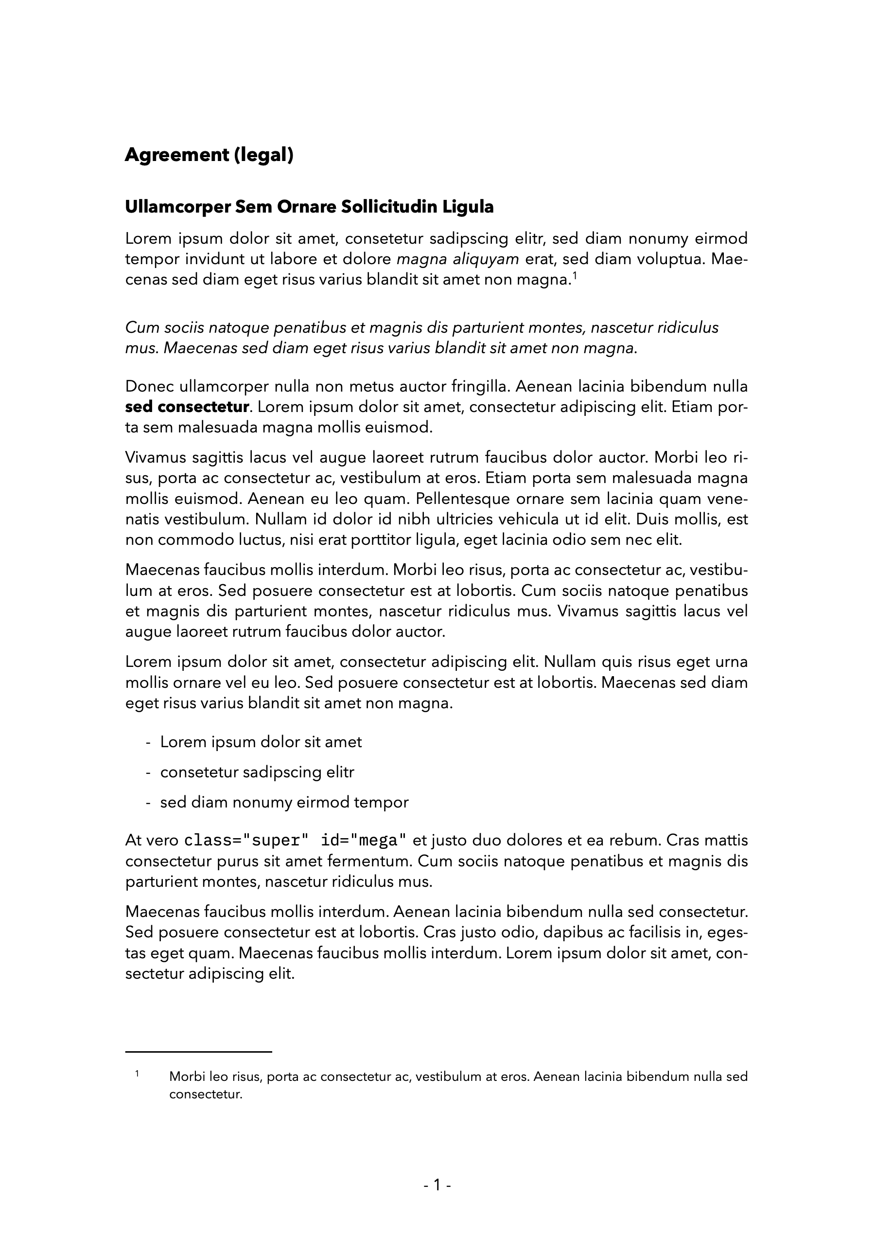 Agreement (legal) - Ulysses Styles & Themes