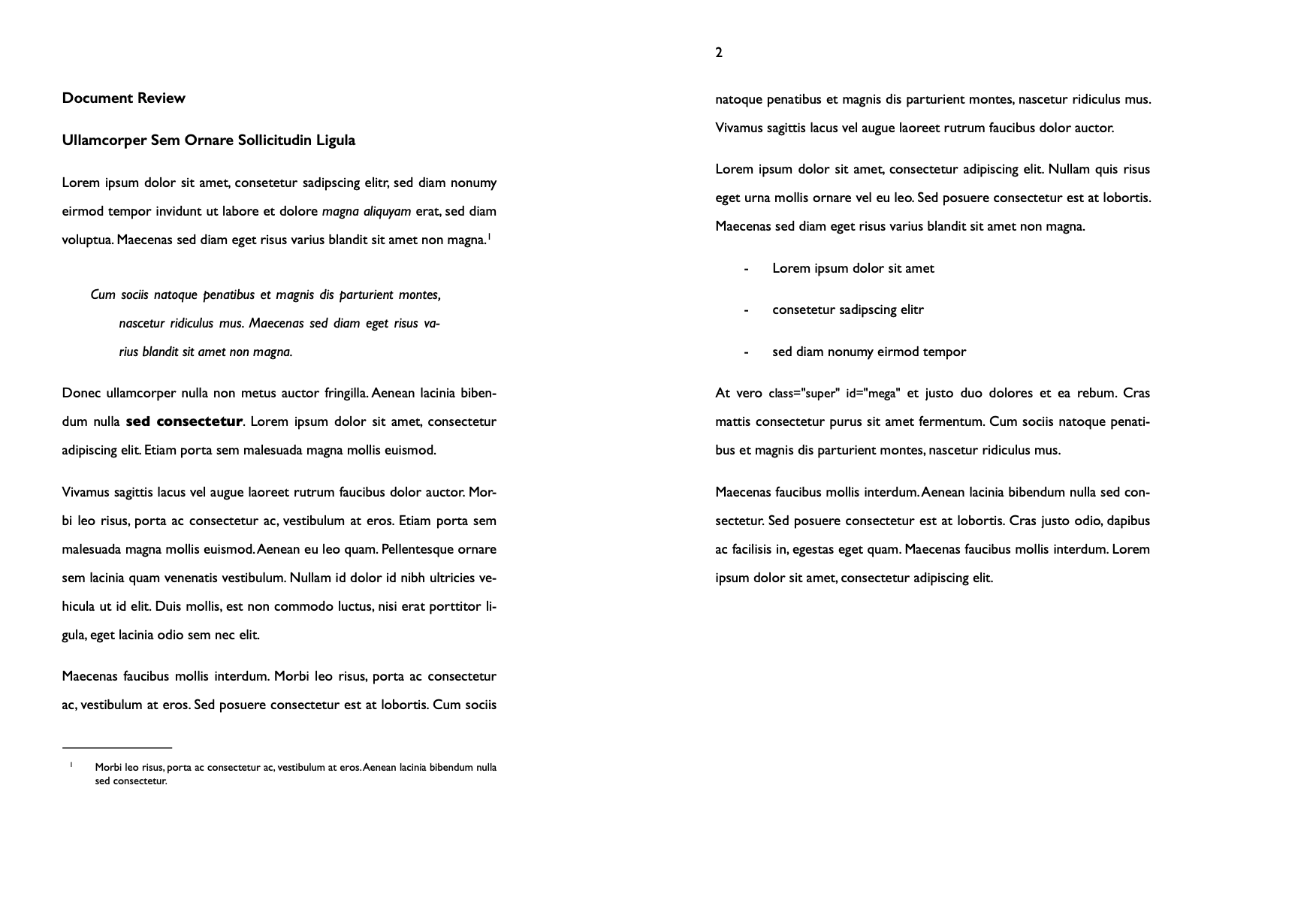 Document Review - Ulysses Styles & Themes