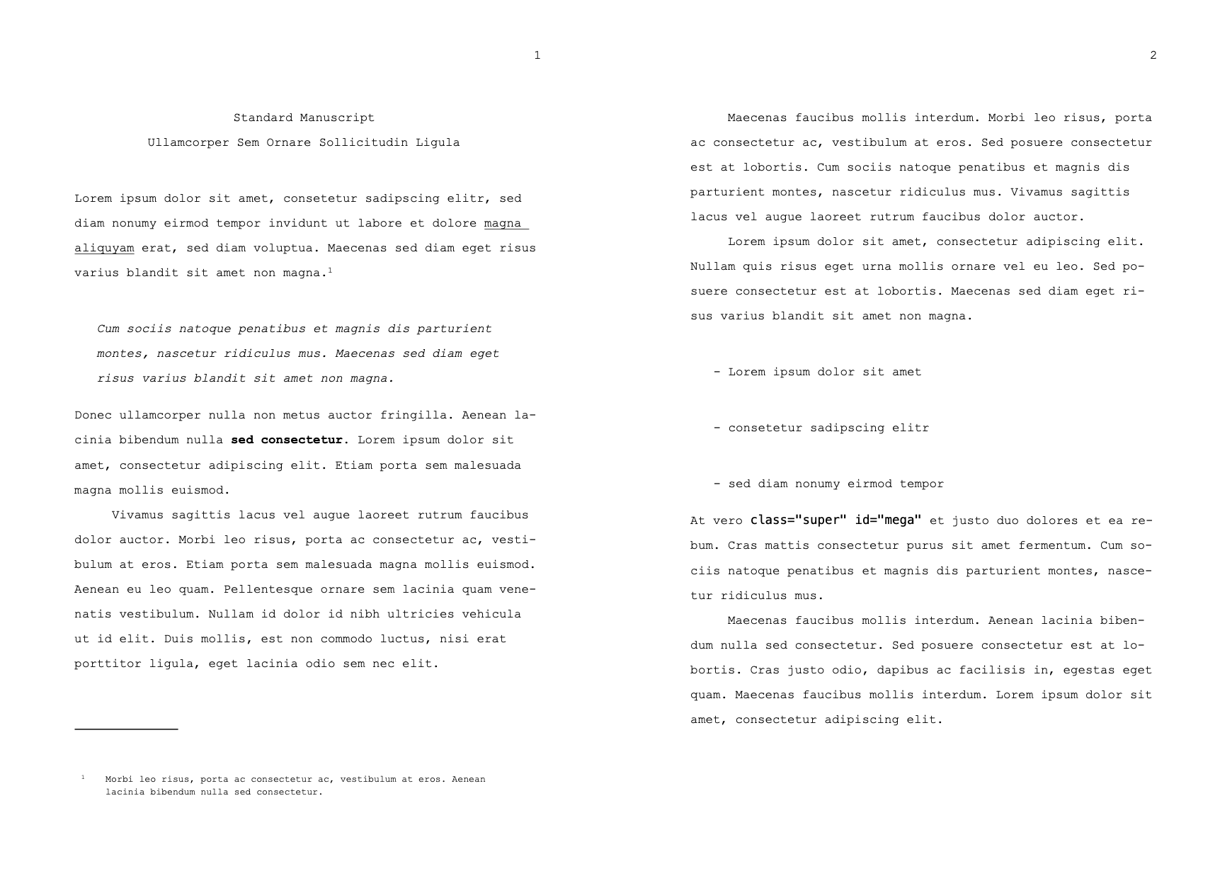 Standard Manuscript - Ulysses Styles & Themes