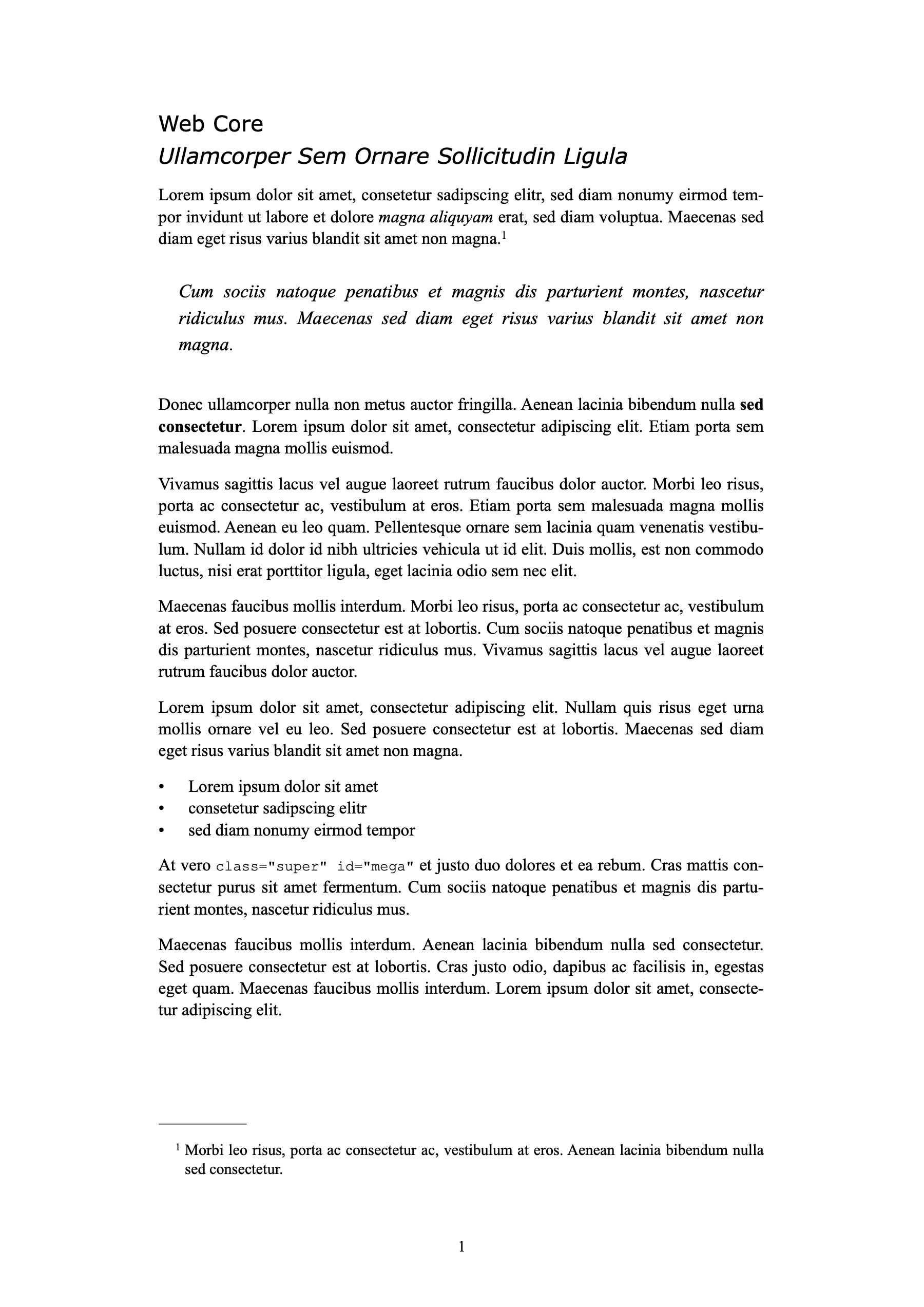 Web Core - Ulysses Styles & Themes