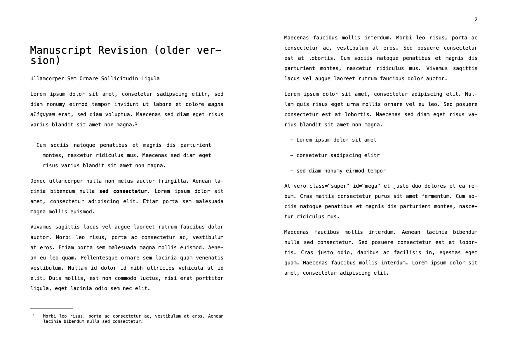 Manuscript Revision - Ulysses Styles & Themes