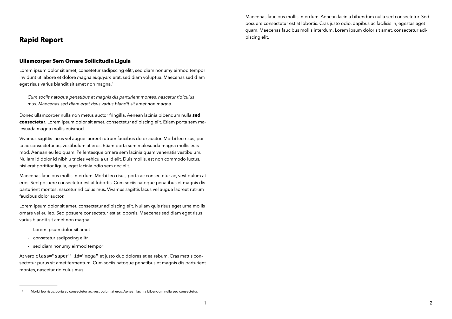 Rapid Report - Ulysses Styles & Themes