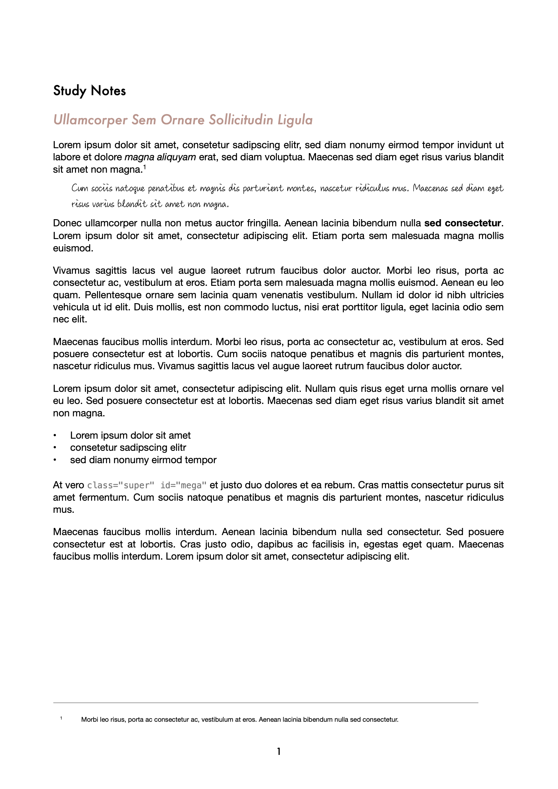 Study Notes - Ulysses Styles & Themes